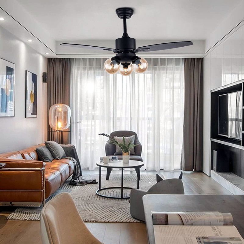 Smart Rustic Modern Ceiling Fans with Lights | Ping Lighting