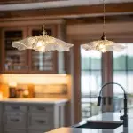 Lotus flower pendant light| Lotus hanging light | Ping Lighting