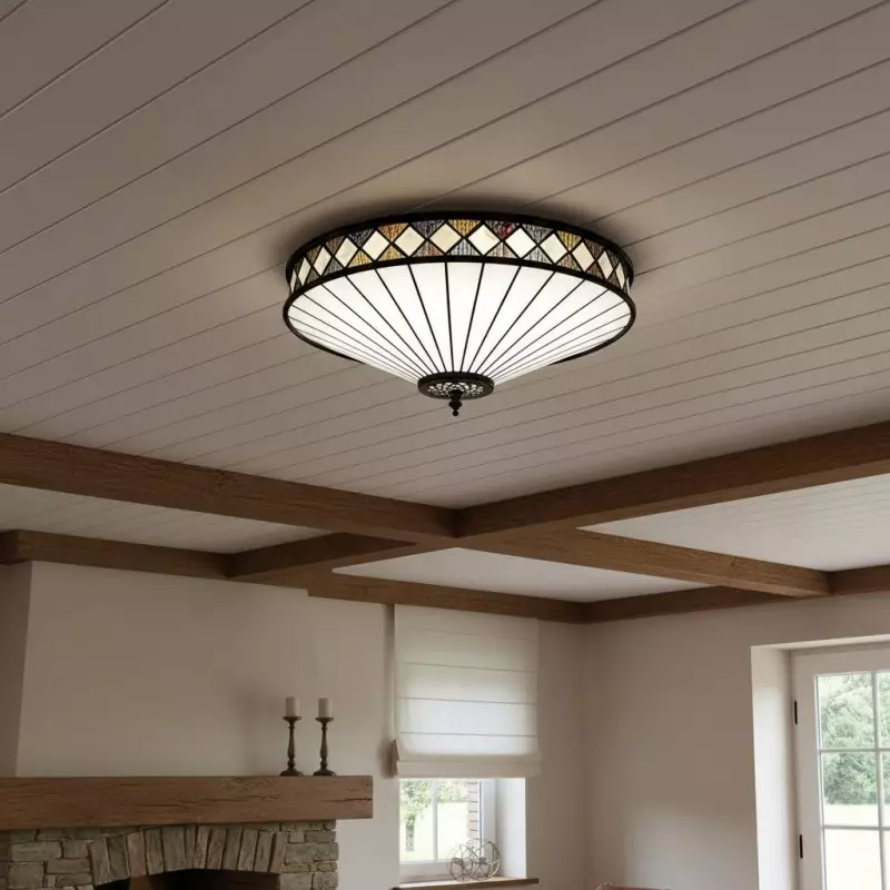 Calypso Tiffany Glass Ceiling Light