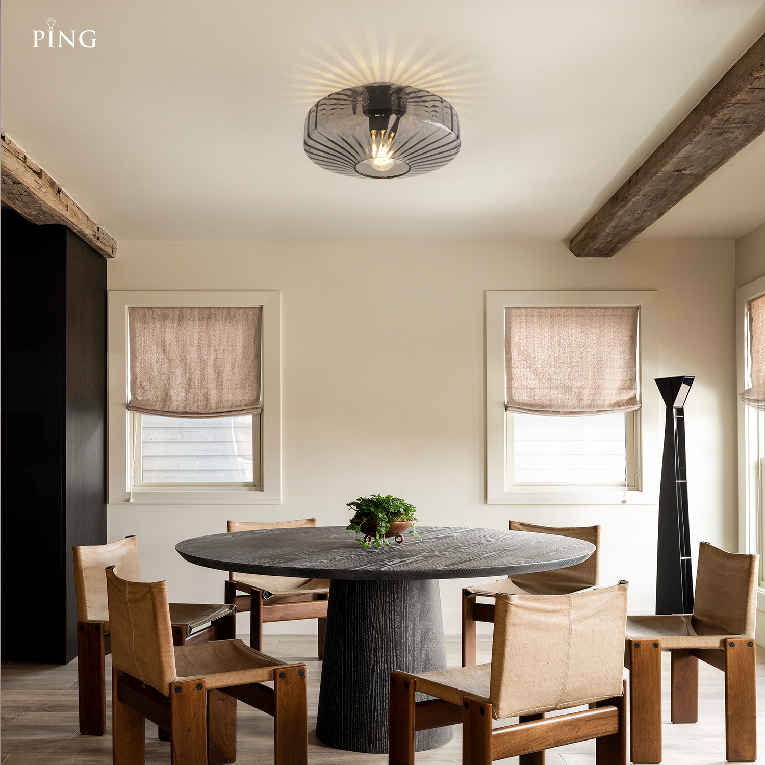 Retro Water Ripple Ceiling Light | Glass Ceiling Lamp | PingLighting