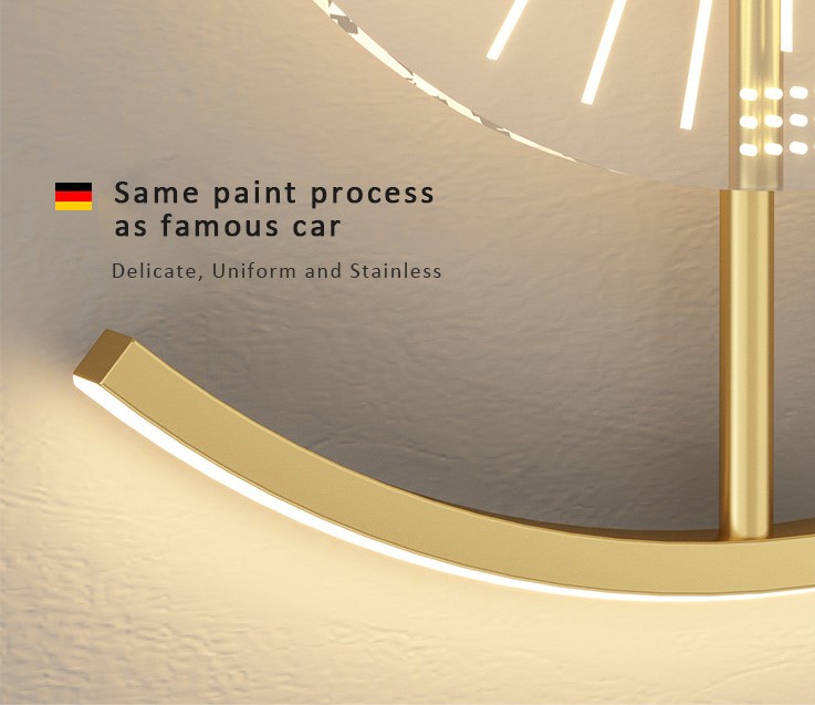 Decorative Moon Clock Wall Lamp | Stylish Clock With Light | Pinglighting