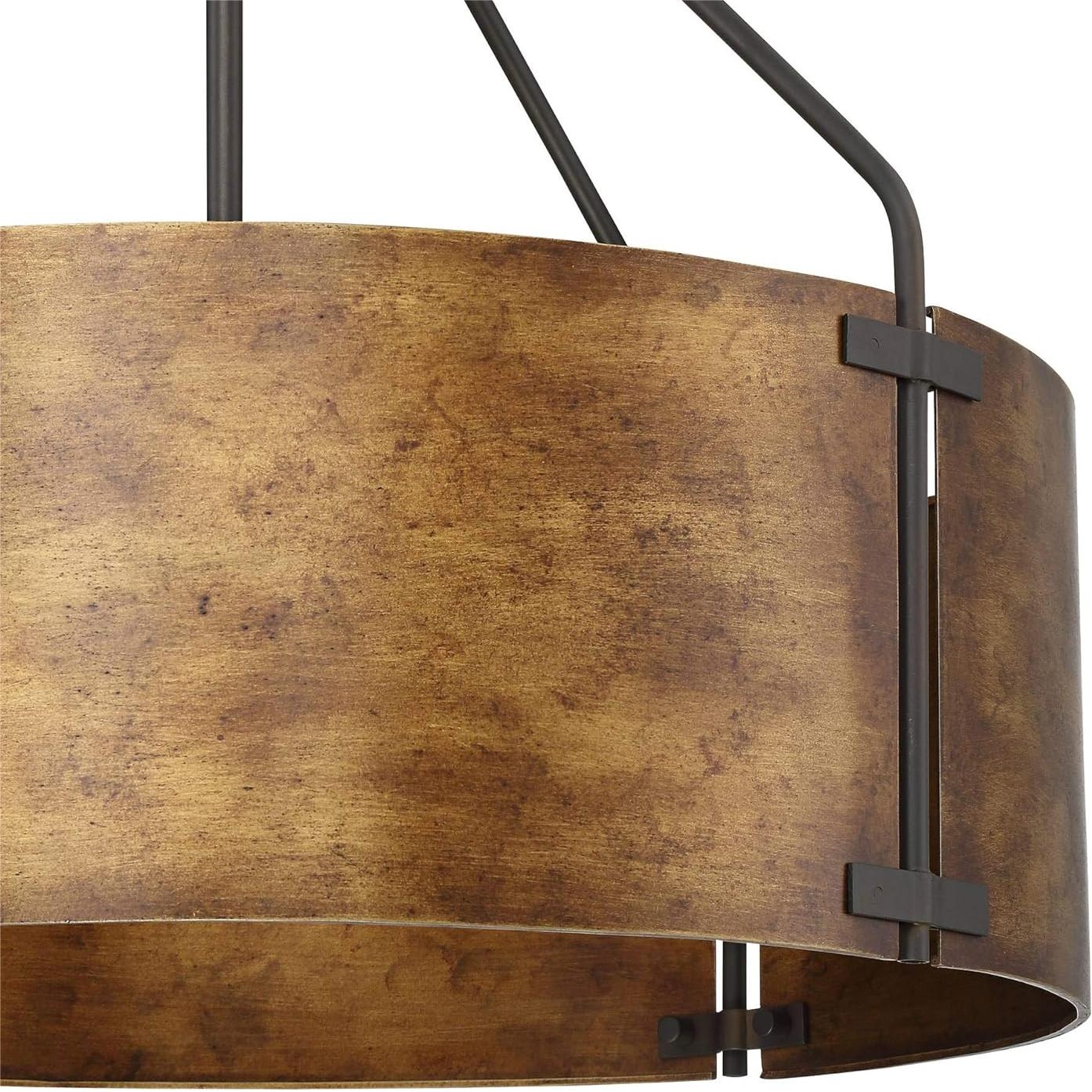 Drum Shade Pendant Light | Vintage Rustic Pendant light | Ping Lighting