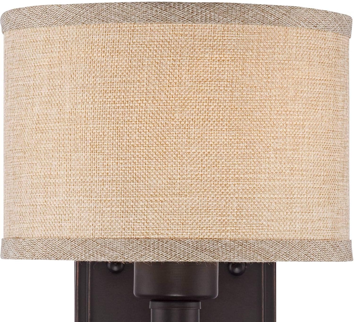 Linen Wall Lamps For Bedroom | Fabric Drum Living Room Wall Light ...