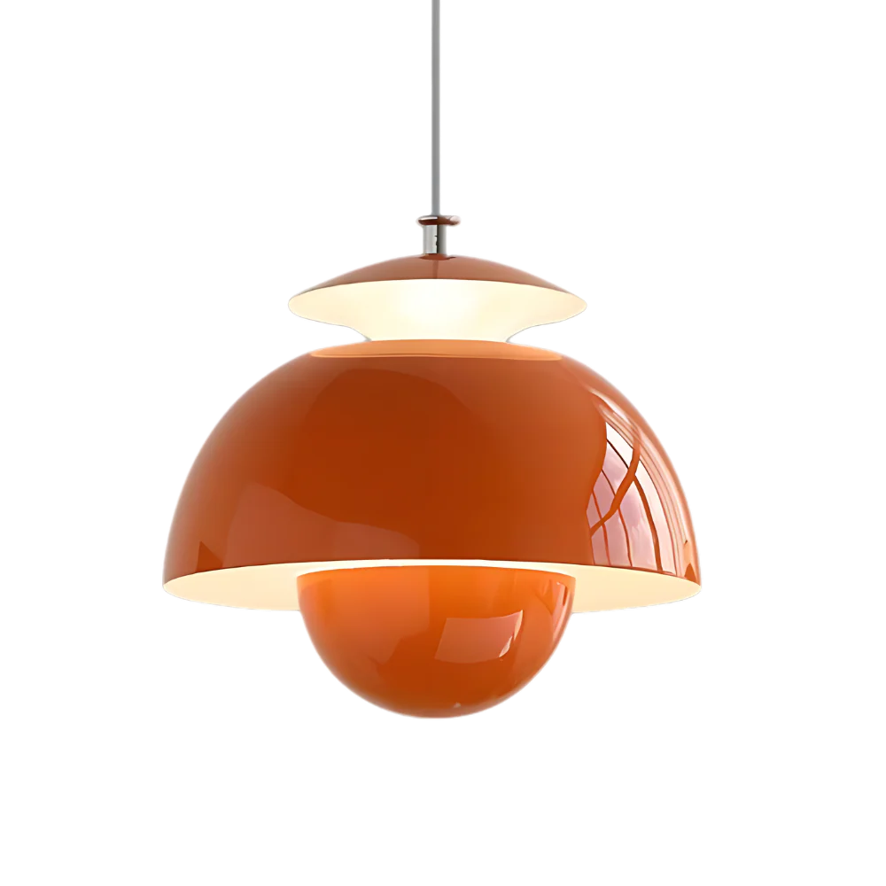 Colorful Mushroom Led Hanging Lamp | Globe Metal Pendant Light | Ping ...