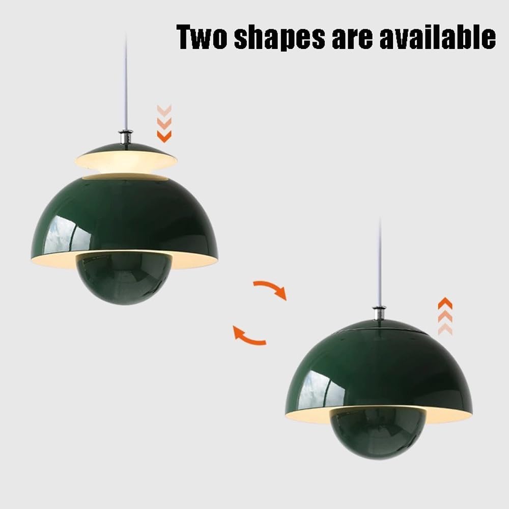 Colorful Mushroom Led Hanging Lamp | Globe Metal Pendant Light | Ping ...