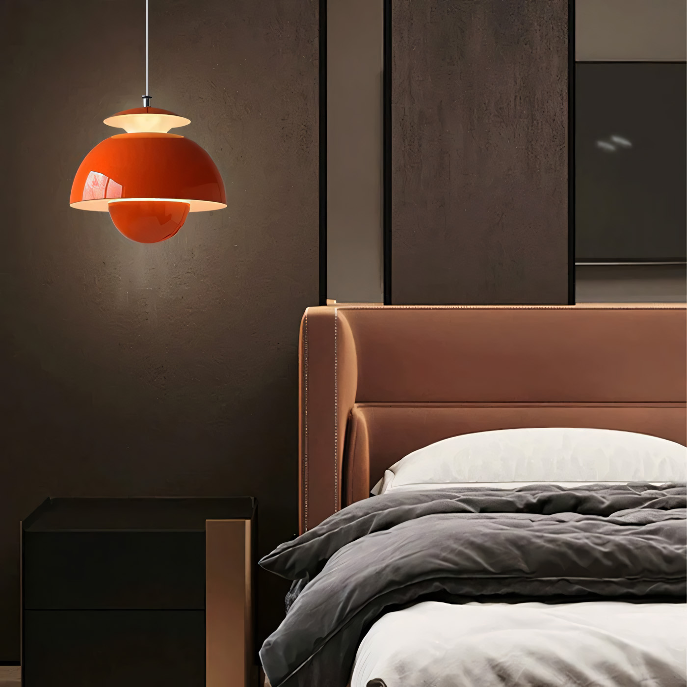 Colorful Mushroom Led Hanging Lamp | Globe Metal Pendant Light | Ping ...
