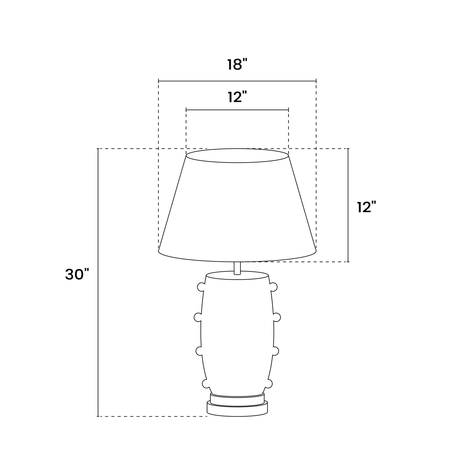 White Lamp with Balls | Dot Table Lamp | Ping Lighting